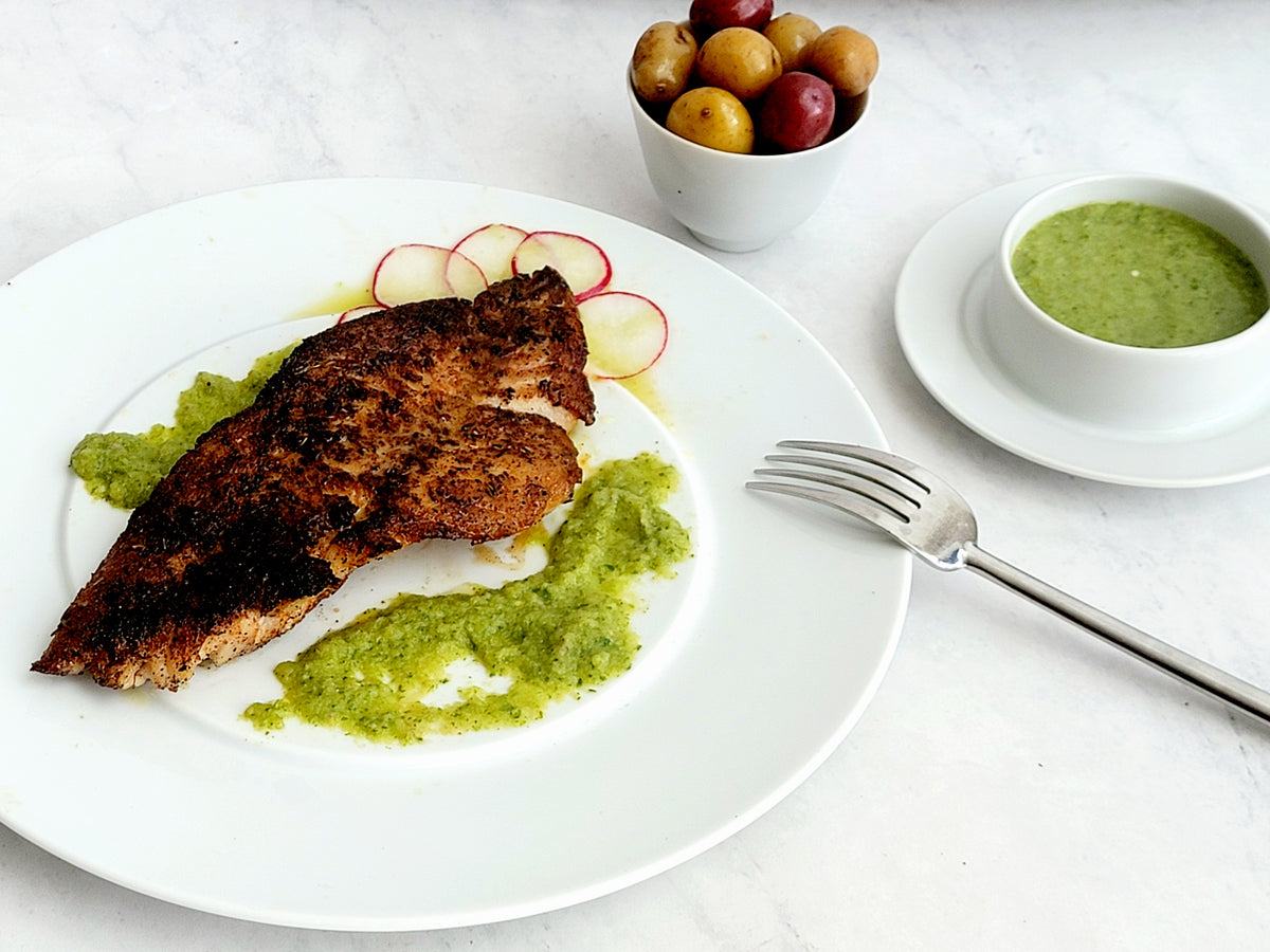 Grilled Mexican Snapper with Cilantro, Chile and Cucumber Tiradito-Sty ...