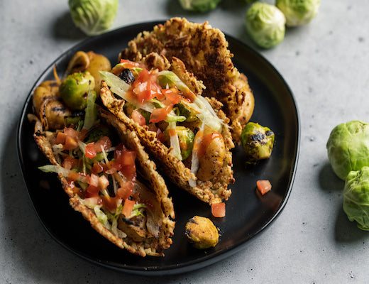 Smashed DYPs® and Griddled Brussels Sprouts Parmesan Tacos — Melissas ...