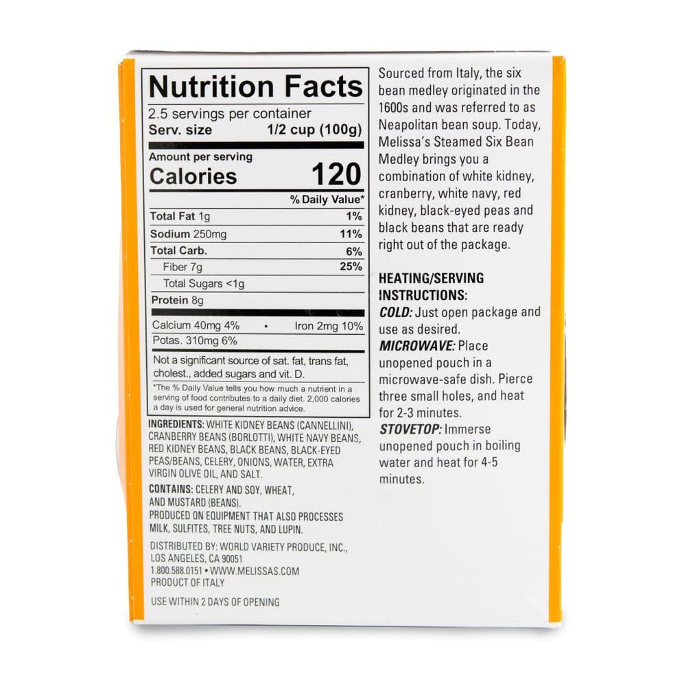 Steamed Six Bean Medley — Melissas Produce