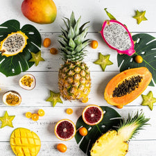 Deluxe Exotic and Tropical Fruit Basket — Melissas Produce