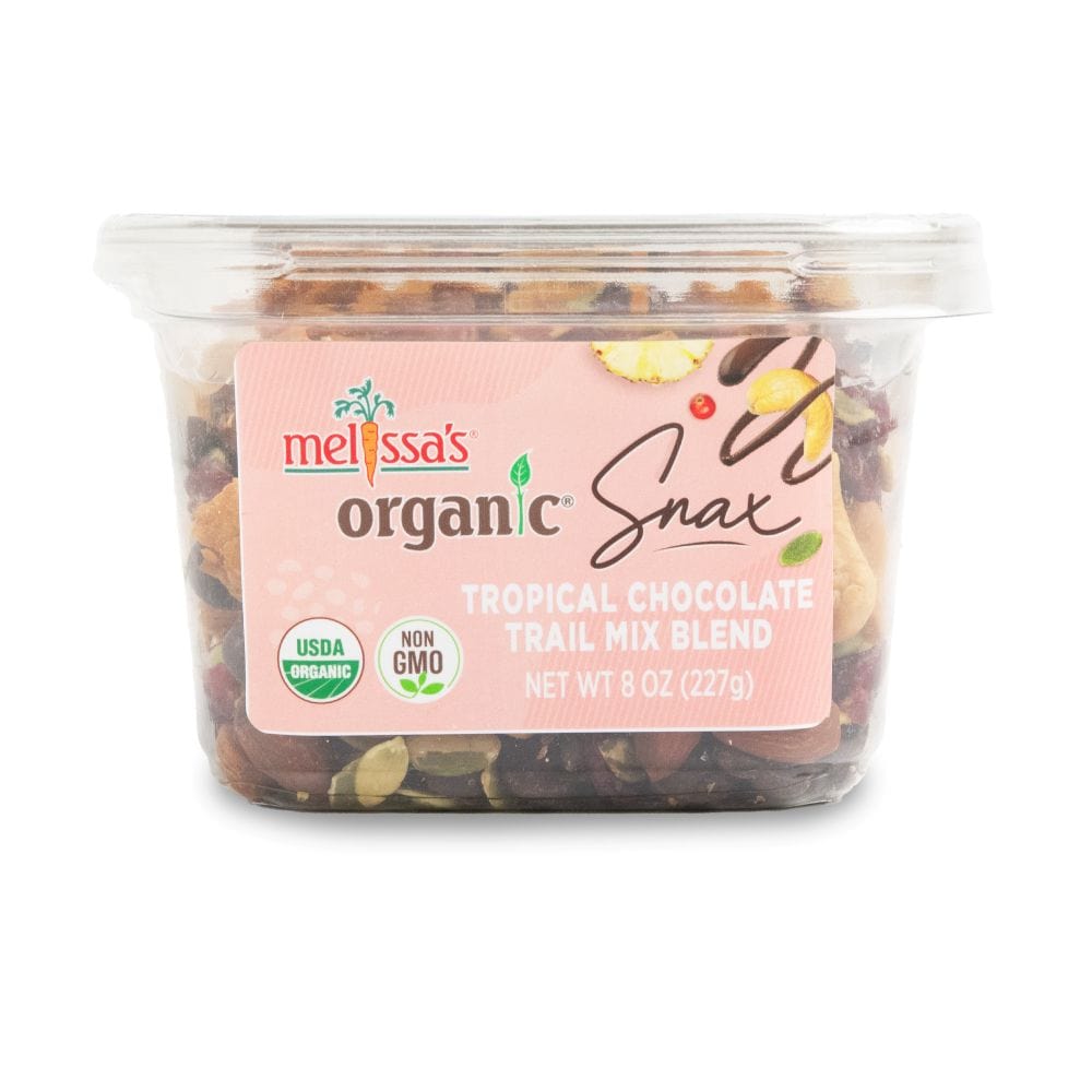 Organic Snax™ Tropical Chocolate Trail Mix Blend — Melissas Produce